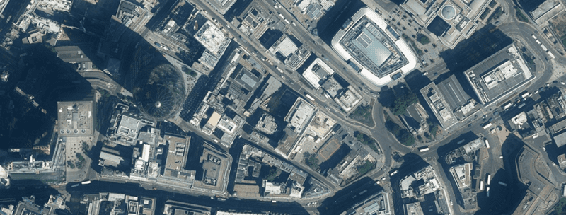 Aerial Imagery. UK coverage from Ordnance Survey, Bluesky & Get Mapping.